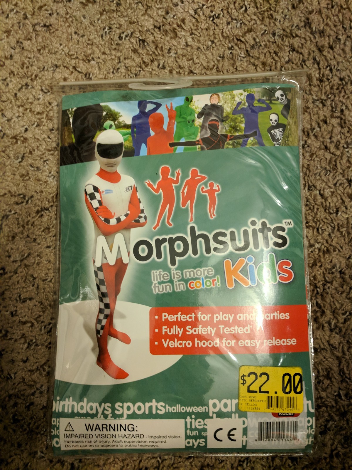 Morphsuits Racer Kid Large Size 10-12 Party Costume Play Fun Halloween ...