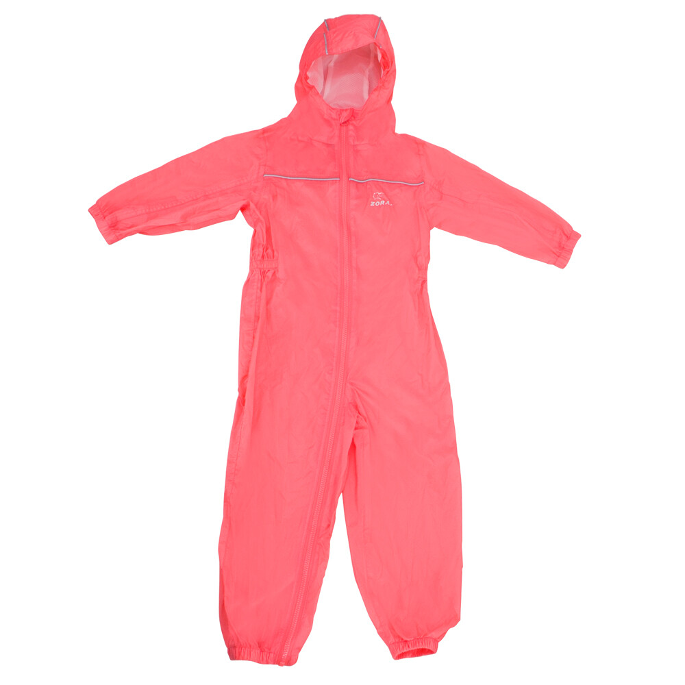 Girls Pink Rain Suit All in One Kids Children Waterproof Overalls ...