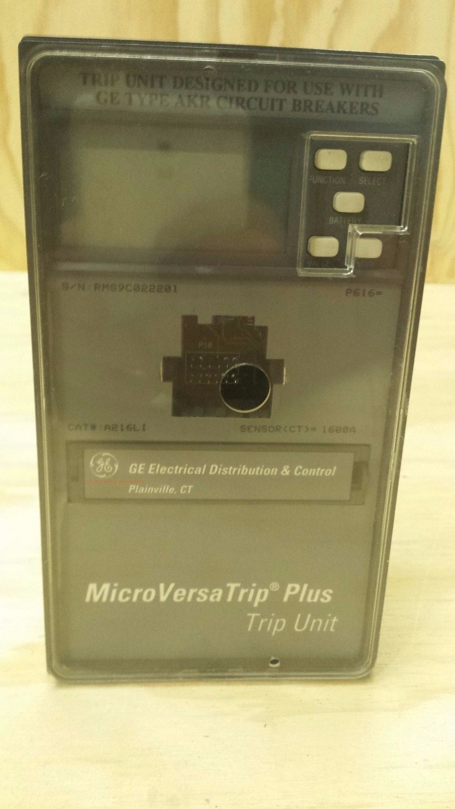 GE Micro Versa Trip Plus Trip Unit MVT 1600A A216LI No Rating Plug | eBay