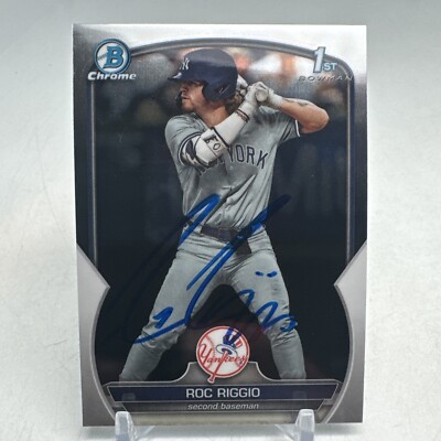 2023 1st Bowman Chrome Roc Riggio #BDC-30 Signed New York Yankees | eBay