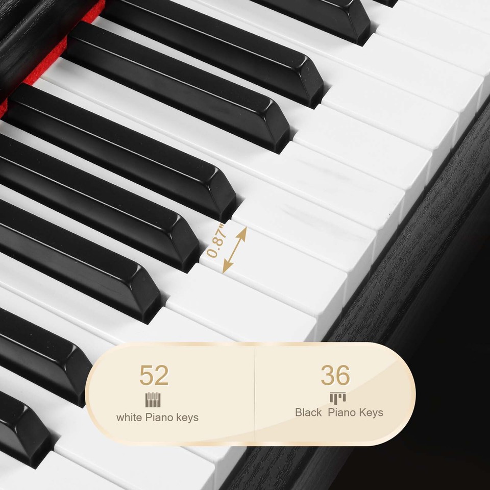Glarry 88 Keys Full Size Electric Piano Weighted Hammer Keyboard,Stand ...