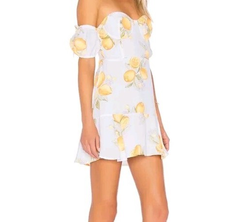 Lemonade Mini Dress in Lemon For Love & Lemons NWT Color: White And ...