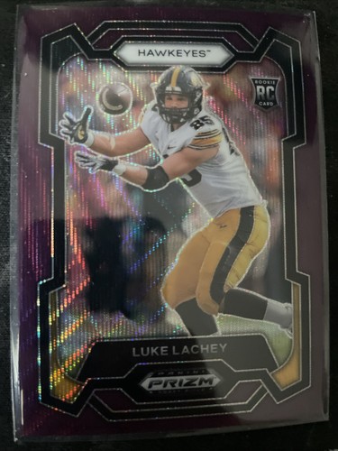 2024 Panini Prizm Draft Picks Luke Lachey Purple Wave PRIZM RC #141 SP ...