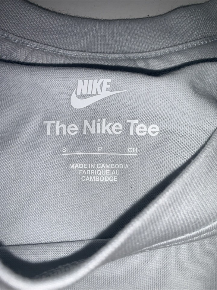 Nike Men’s THE NIKE TEE Logo Graphic Print Linen Blue Small NWT | eBay