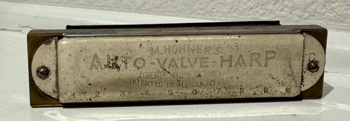 VTG ANTIQUE 1930s M. Hohner Auto Valve Harp Harmonica Organ Tone Key of ...
