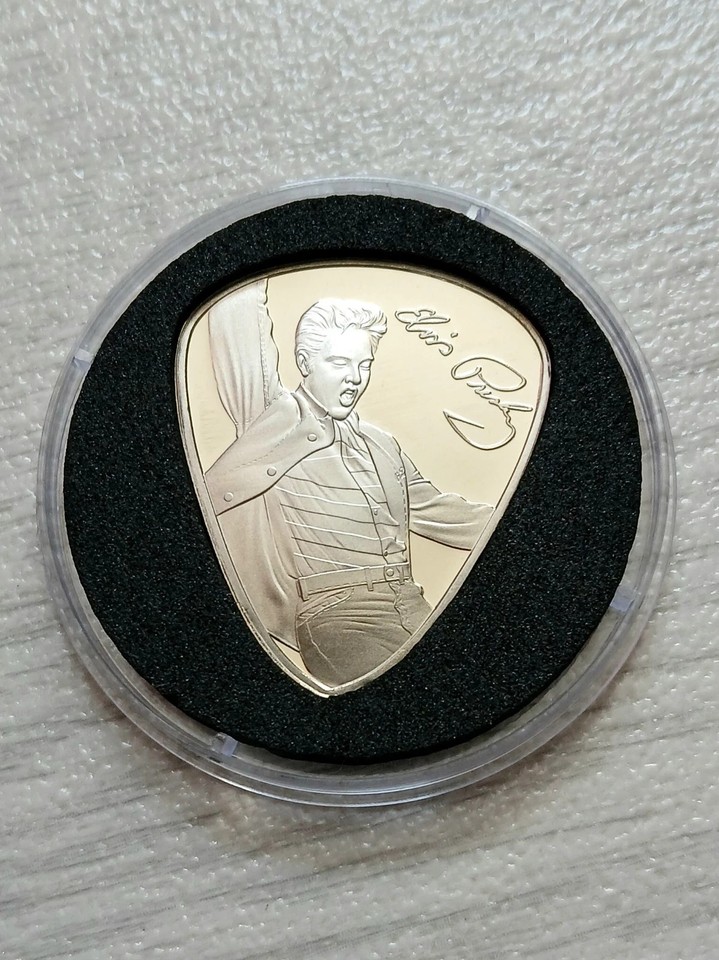 2024 Elvis Presley Plectrum coin Gibraltar Half Crown . BU ...