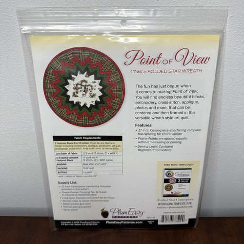 Plum Easy Point of View 17-in Folded Star Wreath Pattern 1 Interfacing ...