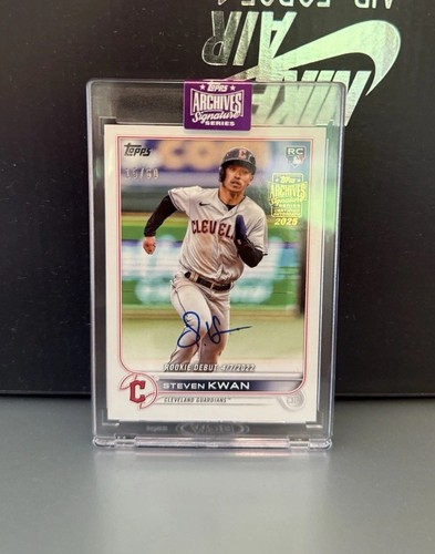 Steven Kwan 2025 Topps Archives Signature 2022 Rookie RC Auto /60 ...