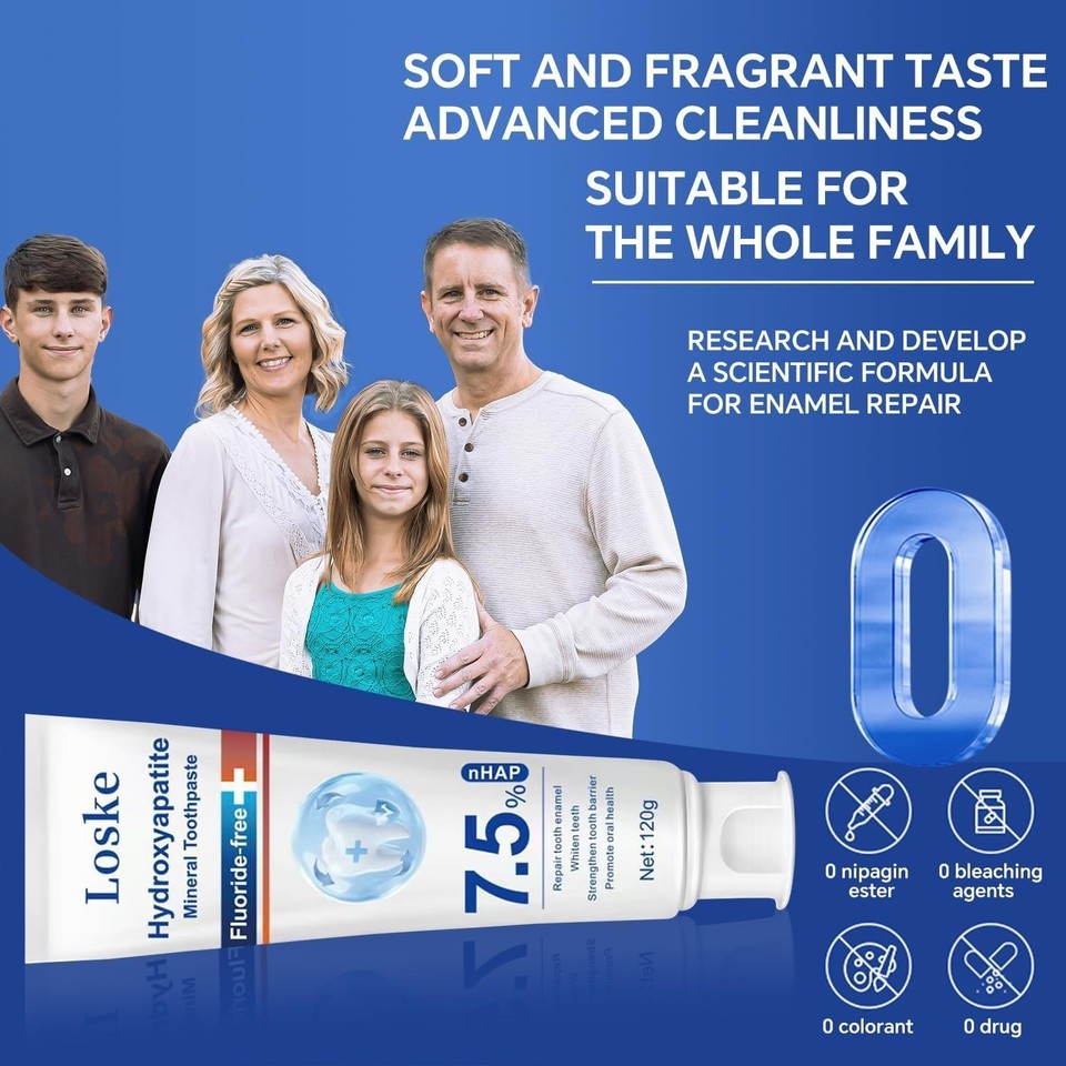 Hydroxyapatite Toothpaste for Stronger Teeth, Natural Remineralization ...