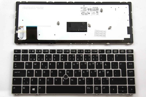 For HP EliteBook Folio 9470 9470m 9480m Laptop Keyboard Danish Nordic ...