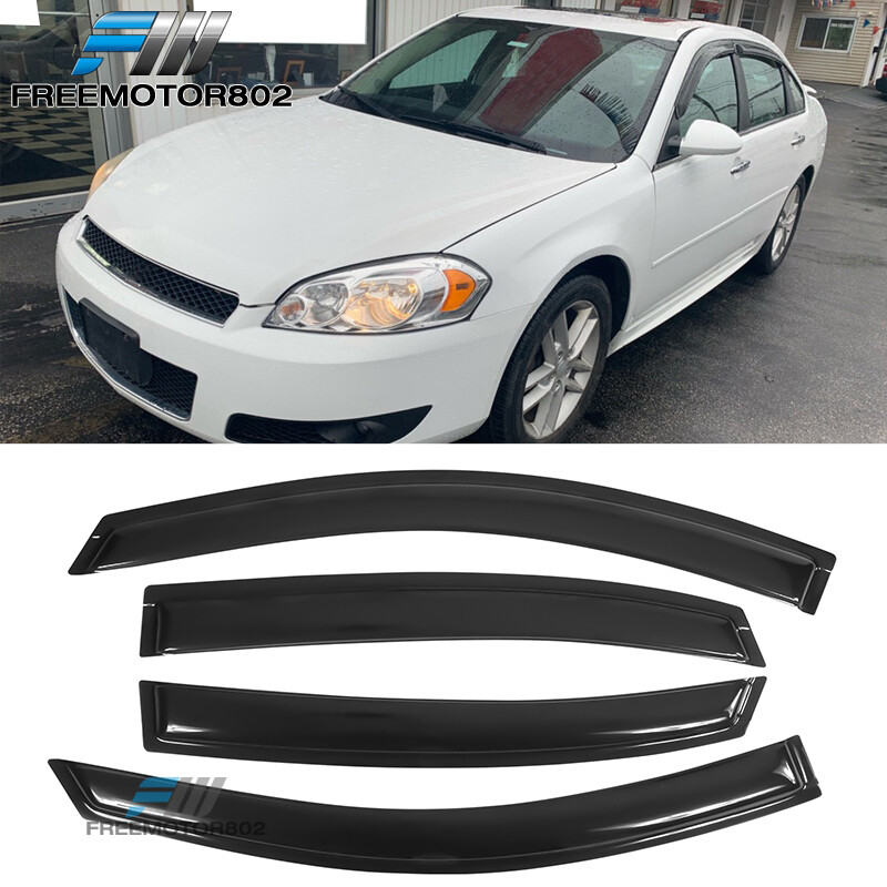 Fit 06-13 Chevy Impala Sedan Slim Style Acrylic Window Visors Rain Sun ...