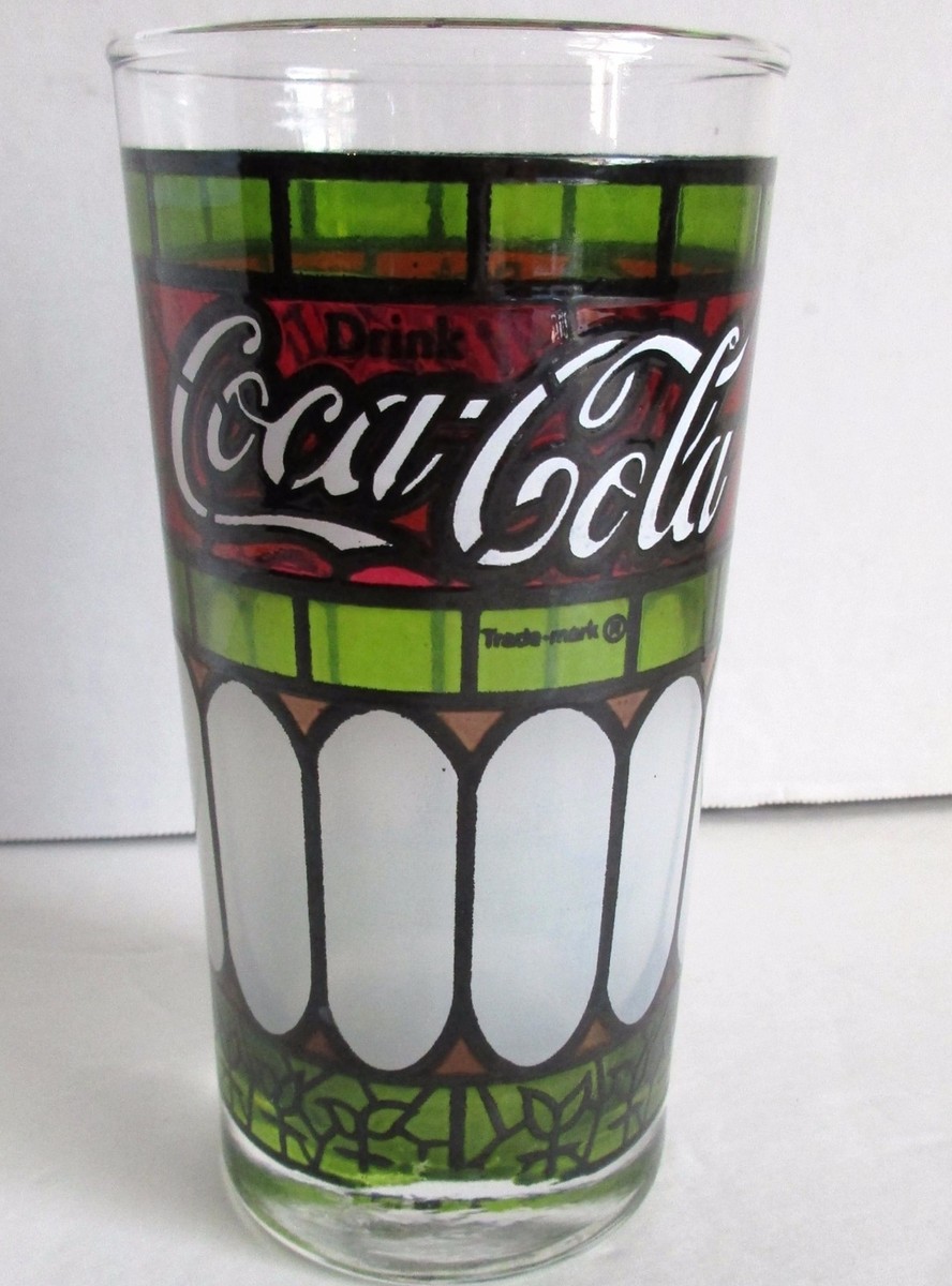 Coca Cola Stained Glass ORIGINAL COCA COLA STAINED GLASS WINDOW