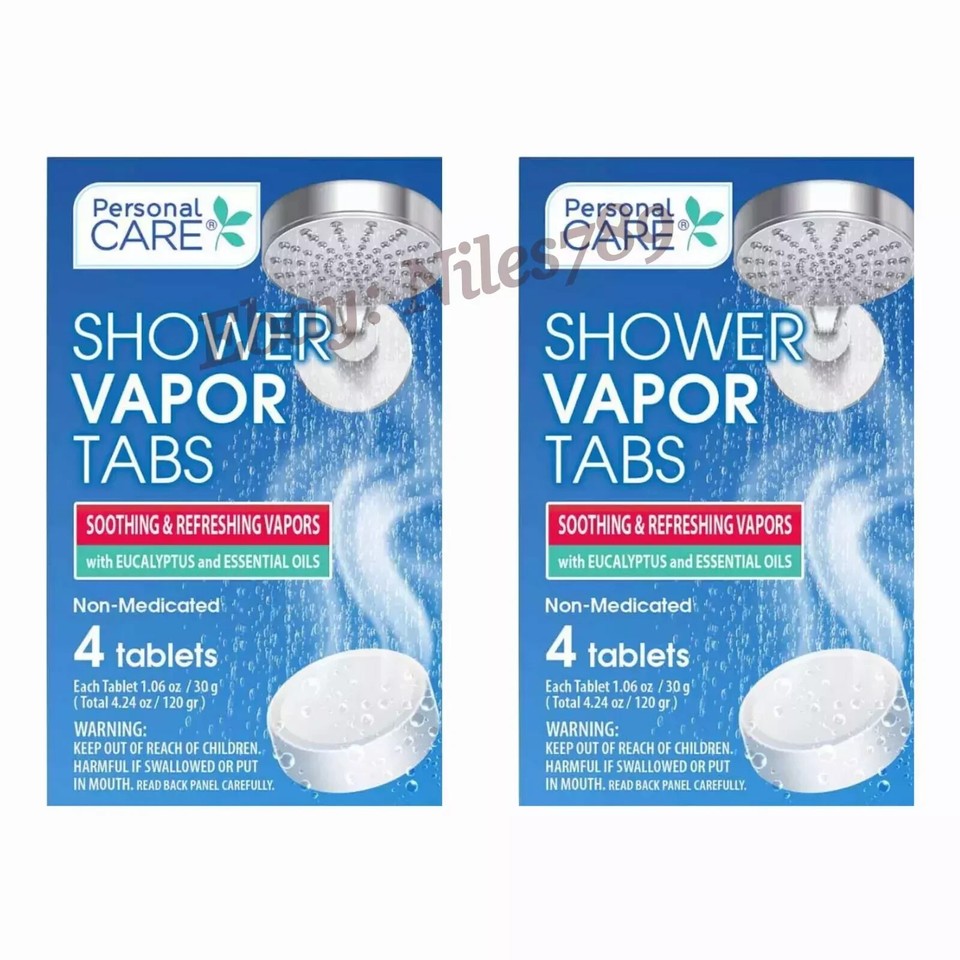 6 Boxes SHOWER VAPOR TABS EUCALYPTUS ESSENTIAL OILS SINUS RELIEF ...