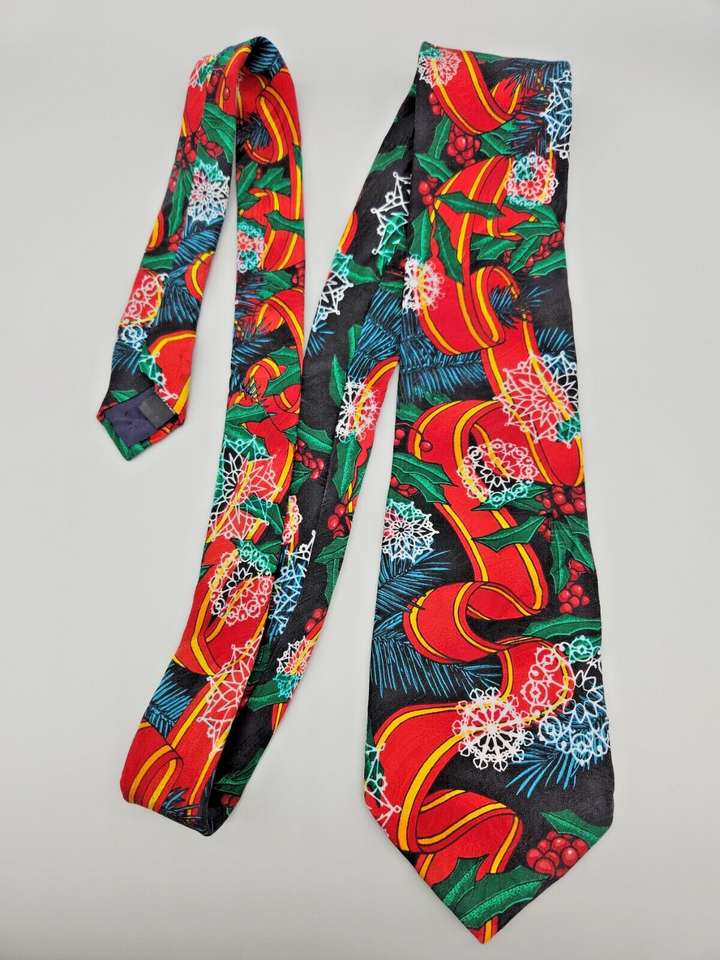 RUSH LIMBAUGH Signed No Boundaries Tie Necktie Silk CHRISTMAS HOLIDAY ...
