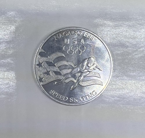 Collectible GENERAL MILLS 1.5" USA Winter OLYMPIC Coin Nagano 1998 ...