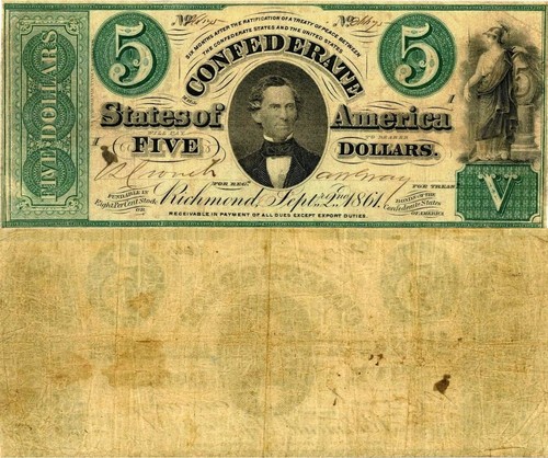 Lot #9 Four **Reproductions** Confederate States Notes T33, T34, T35 ...