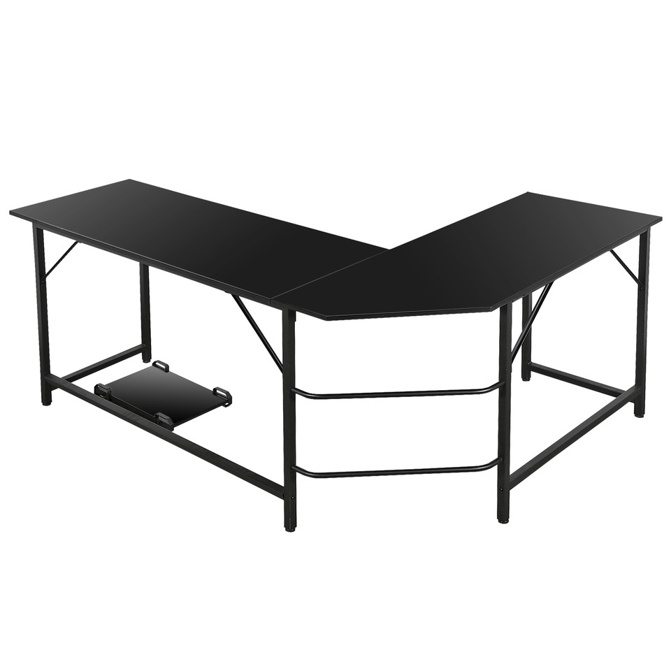 66" L-Shaped Gaming Desk Corner Computer Desk PC Laptop Study Table ...