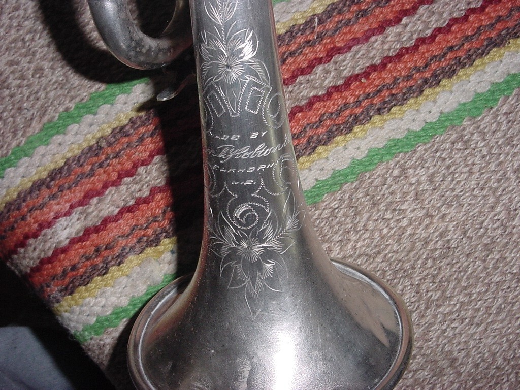 VINTAGE HOLTON TRUMPET ENGRAVINGS 1929 WITH HEIM MOUTHPIECE AND ...