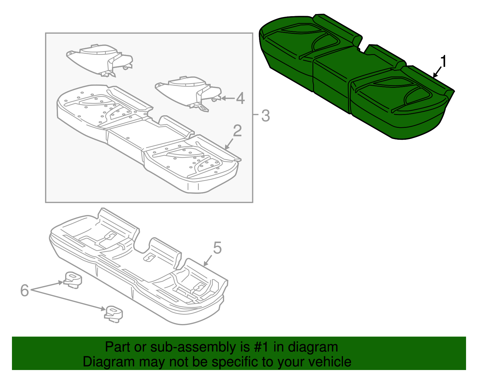 Genuine Ford Cushion Cover FA1Z-5863804-BD for sale online | eBay