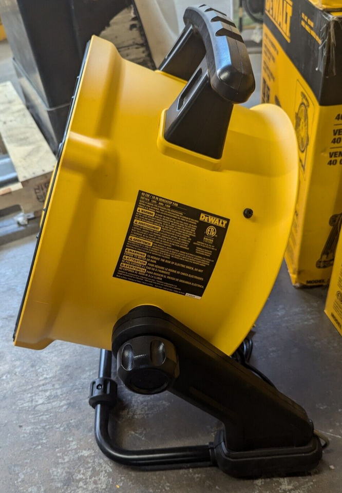 Dewalt 16 Inch 3-Speed Portable Shop Job Fan Benchtop Hanging 4000 CFM ...