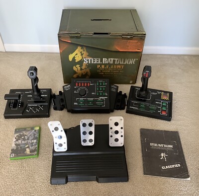 Steel Battalion Controller & Game (Xbox) USA *GREEN BUTTON* Includes ...