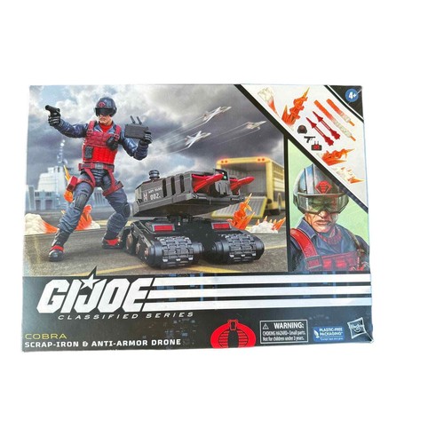 G.I. Joe Classified Series Cobra Scrap-Iron Figure and & Armor Drone ...