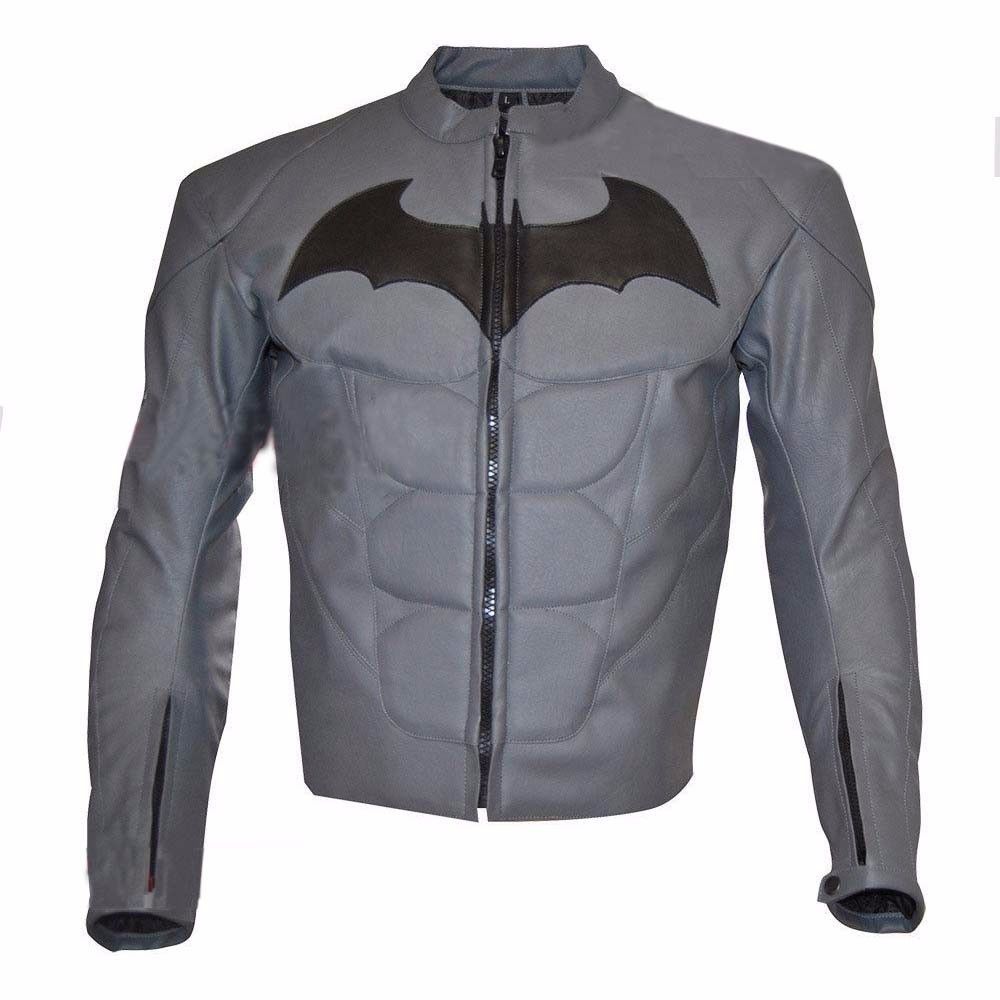 Mens Motorcycle Jacket Batman A Grade Leather Motorbike Rider Biker ...