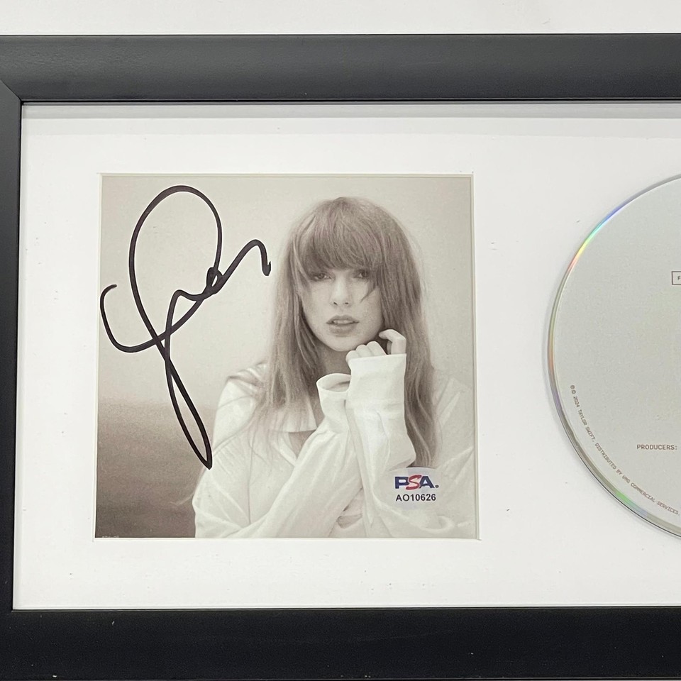 Taylor Swift Signed CD Cover Framed PSA/DNA The Tortured Poets ...