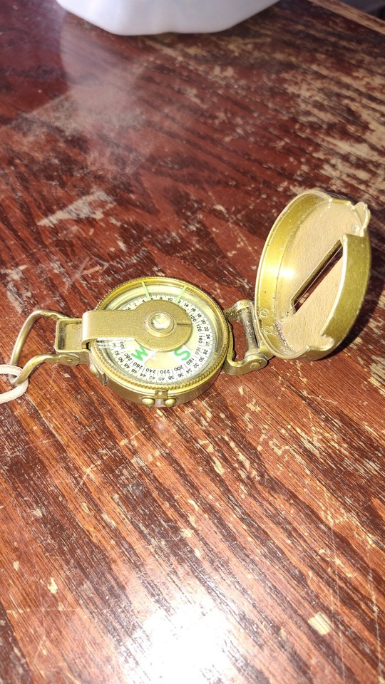 Vintage Gold Compass (Working) Good Condition, Old War Compass | eBay