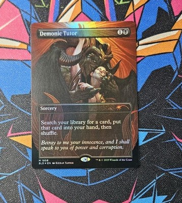 Demonic Tutor NM Foil MTG Secret Lair Artist Series Kieran Yanner ...