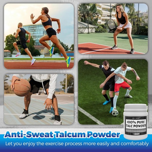 Qucship Ultra-Pure, Fine Talc Powder, Odorless & Sweat-Removing Talcum ...