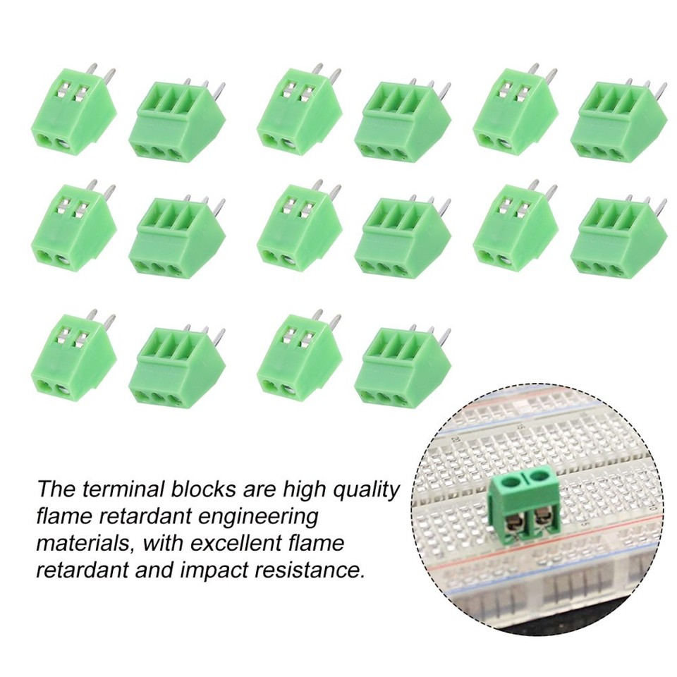 50Pcs Straight Pin Terminal Block Connector Pitch Screw Type | eBay ...