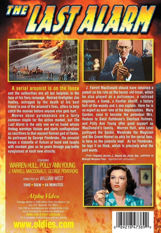 Last Alarm (DVD) Warren Hull J. Farrell MacDonald Polly Ann Young 89218473899| eBay