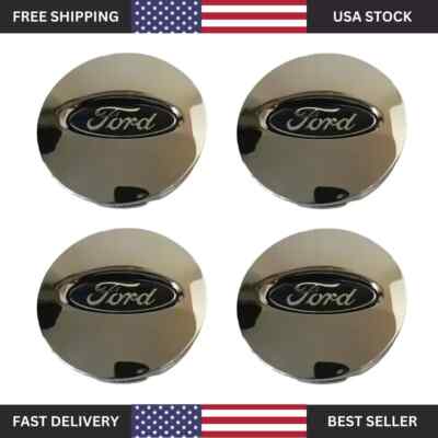 4pcs 66mm For Ford Wheel Center Caps Hubcaps Rim Caps Emblem Chrome ...