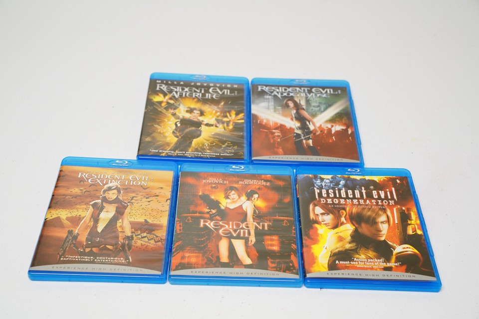 Resident Evil Blue Ray Collection 5 Movies Lot | eBay