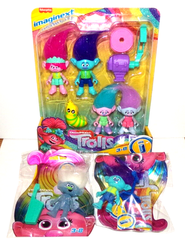 Imaginext TROLLS Figure Lot 3" Figures Includes Multi Pack & 2 Singles ...