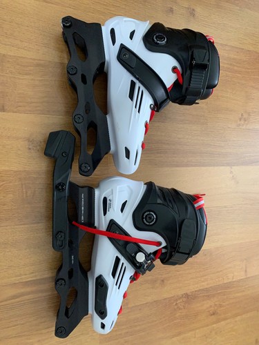 Inliner Skates Rollschuhe Oxelo MF500 Frame Aluminium Gr. 40 waschbar ...