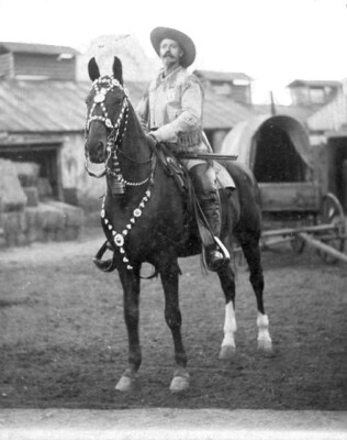 Old West Cowboy Buffalo Bill Cody & Duke his horse 1885 8x10 Photo | eBay