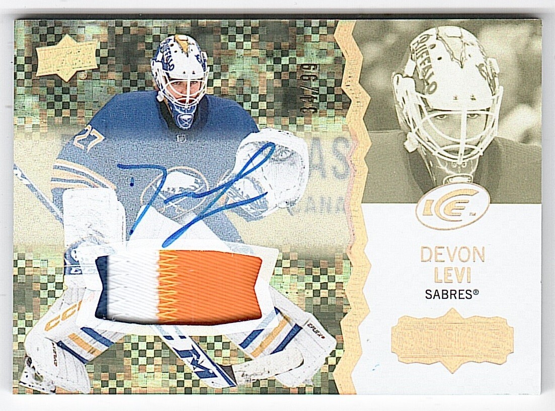 2023-24 UD Ice Gold #115 Devon Levi Sabres Rookie Patch Auto #34/99 | eBay