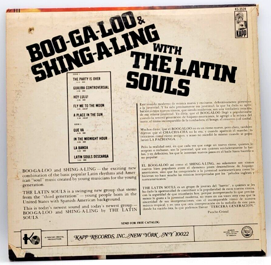 THE LATIN SOULS - BOO-GA-LOO & SHINGA-A-LING - LATIN SOUL LP RECORD | eBay