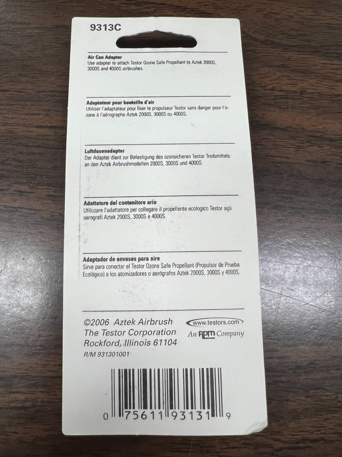 Aztek 9313C Air Can Adapter Propellant AirBrush Air Brush Paint Testors ...