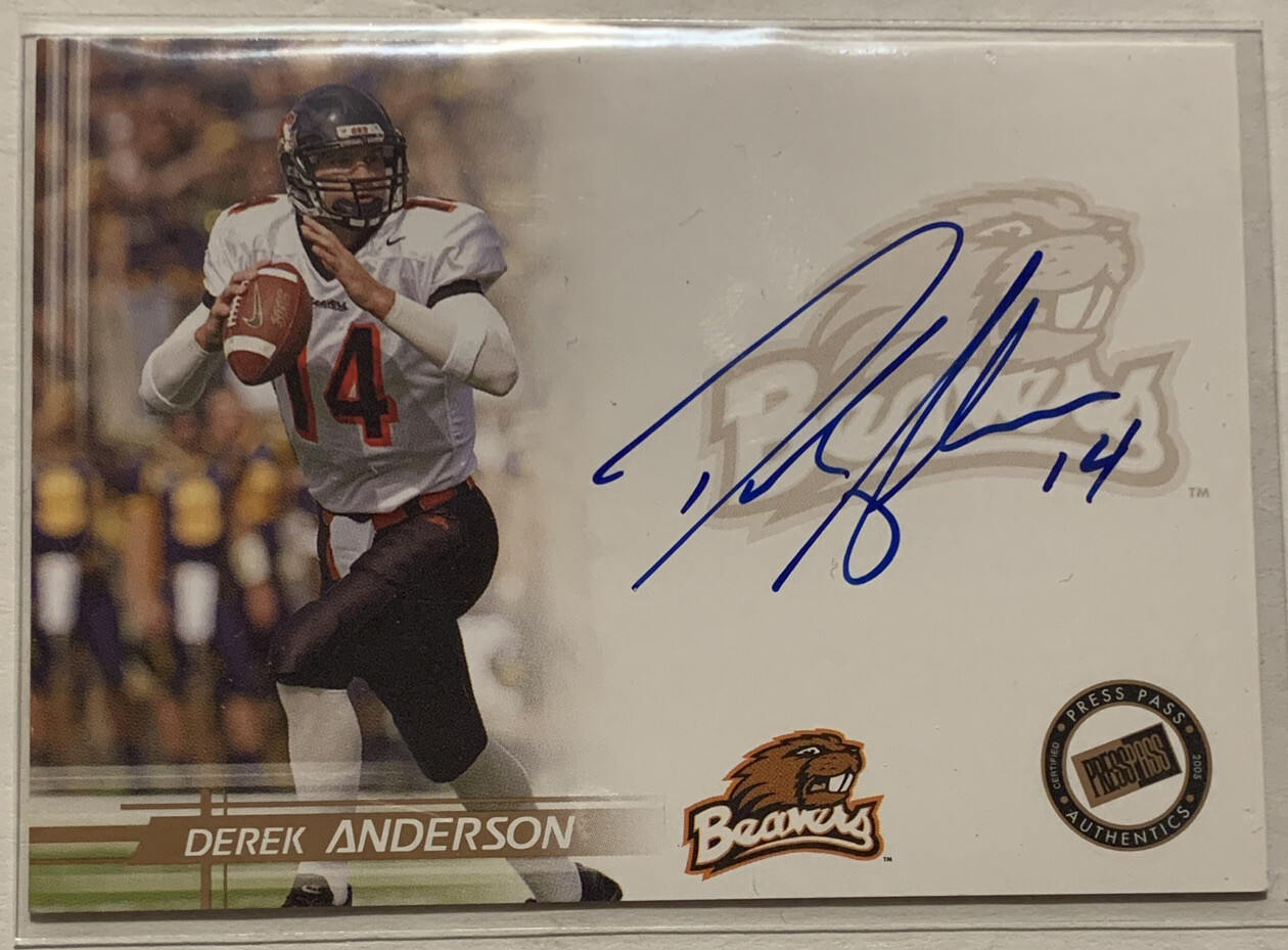 2005 Press Pass Football Autographs Bronze #1 Derek Anderson Auto | eBay