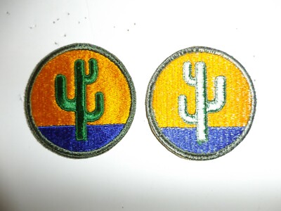 A057 Original WW 2 US Army ssi 103rd Infantry Division Cactus patch ...