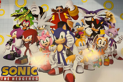 Sonic the Hedgehog Game Poster//Sega Game Poster/vintage very rare! | eBay