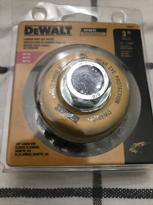 DeWalt DW4910 3" Knotted Cup Brush / Carbon Steel 5/8"-11 Arbor .020 ...