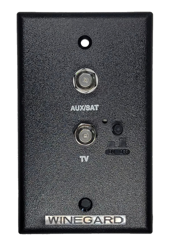 Winegard RV Aux/Sat + TV Coaxial Wallplate Power Supply BLACK RV-0753 ...