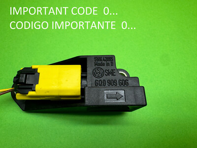 Airbag Crash Sensor VW Seat 6Q0909606 6Q0 909 606 - CODE 0 | eBay