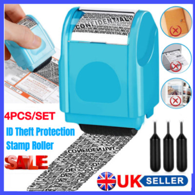 4Pcs Set ID Theft Protection Stamp Security Data Defender Protect ...