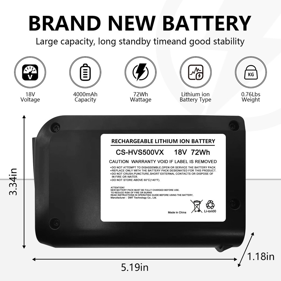 For Hoover Linx Battery BH50000 18V 72Wh Lithium Ion For LINX Cordless ...