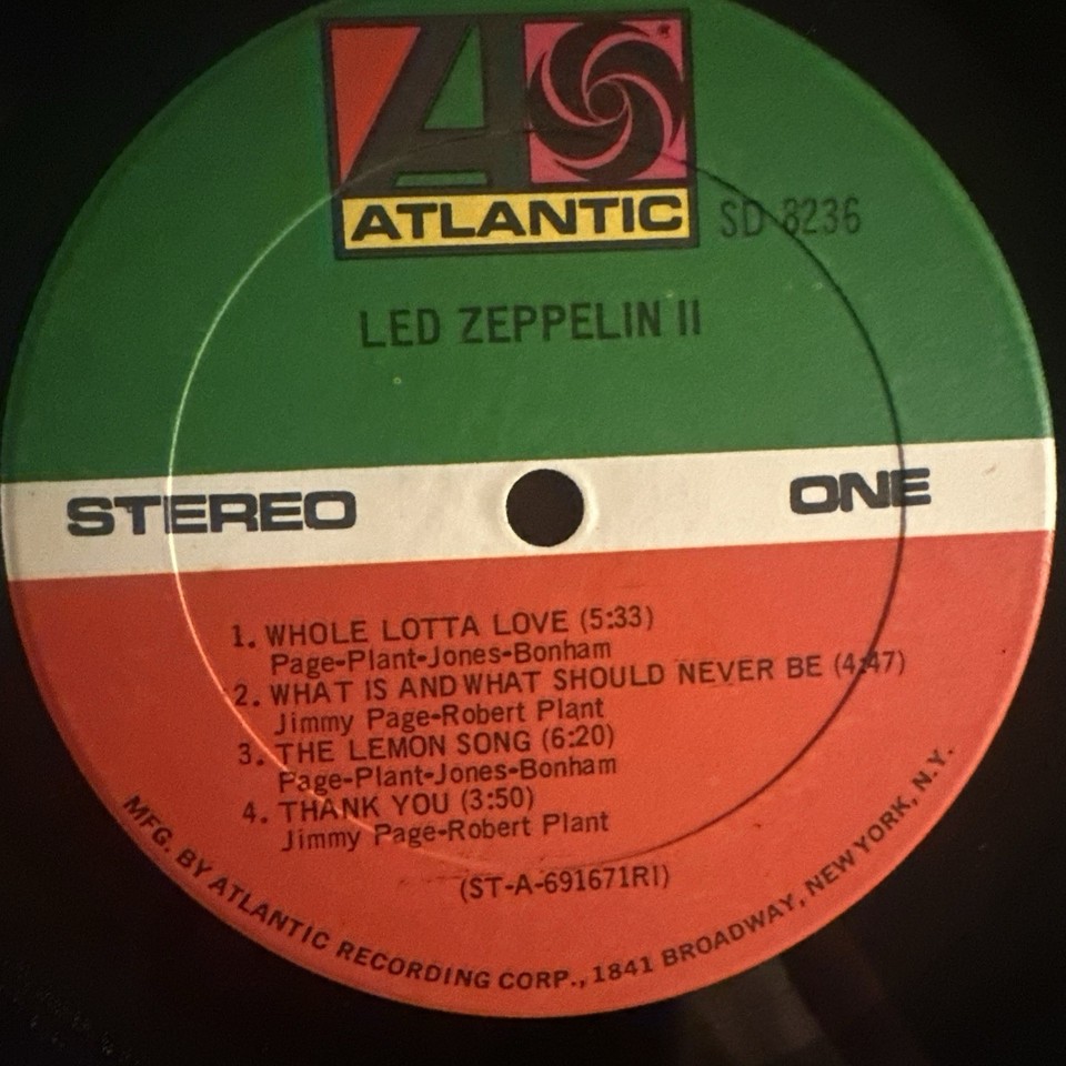 LED Zeppelin II 1969 Vinyl LP Album, Atlantic SD 8236, First press | eBay